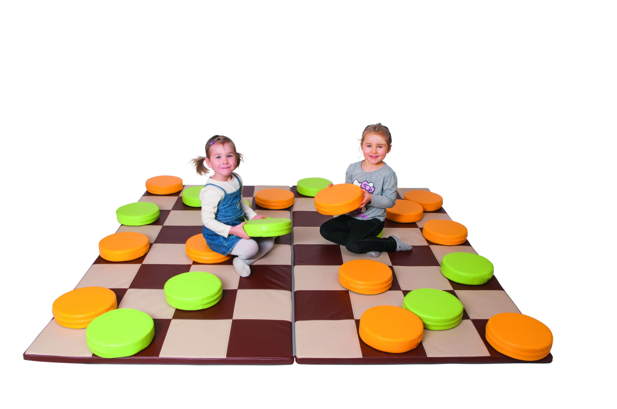 Damier géant pour activités ludiques en maison de retraite